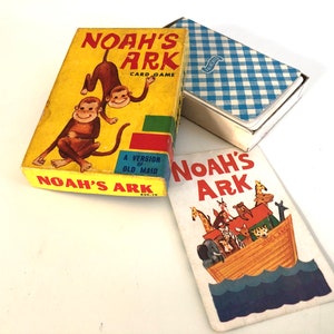 Vintage Noahs Ark Playing Card Game, A Version of Old Maid, Fairchild ...