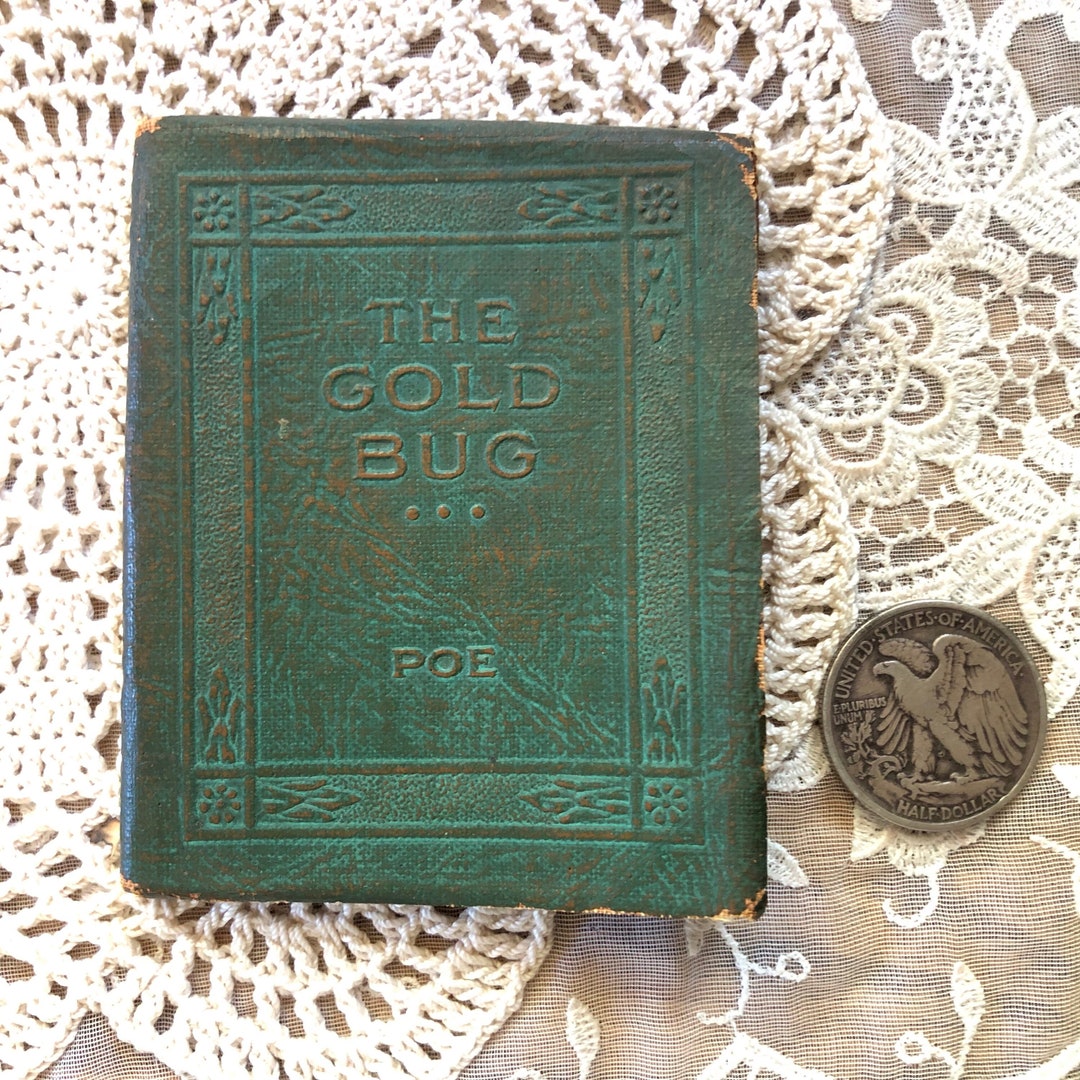 The Gold Bug TINY Edgar Allan Poe Book Antique Little Leather - Etsy