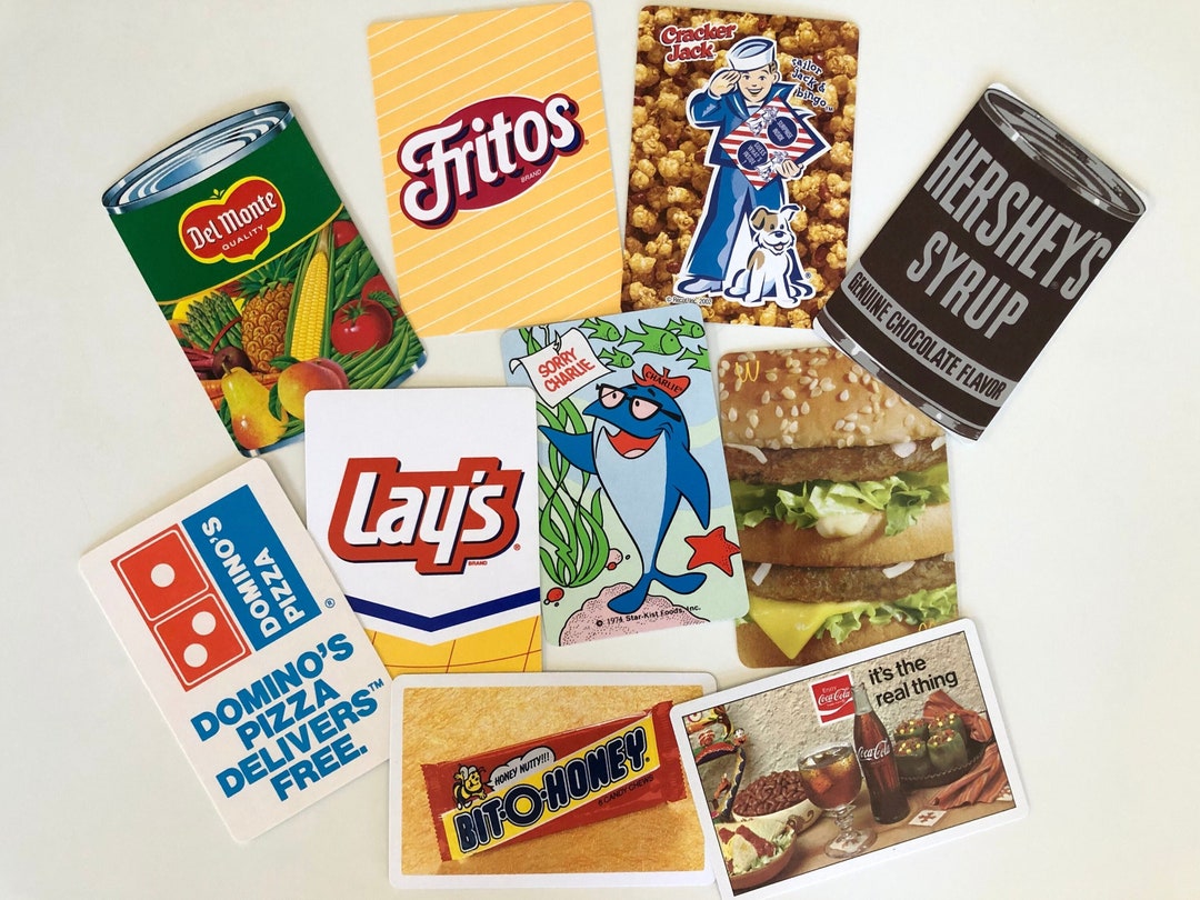 Vintage Playing Cards Swaps Lot of 10 Food Theme Ephemera Pack - Etsy