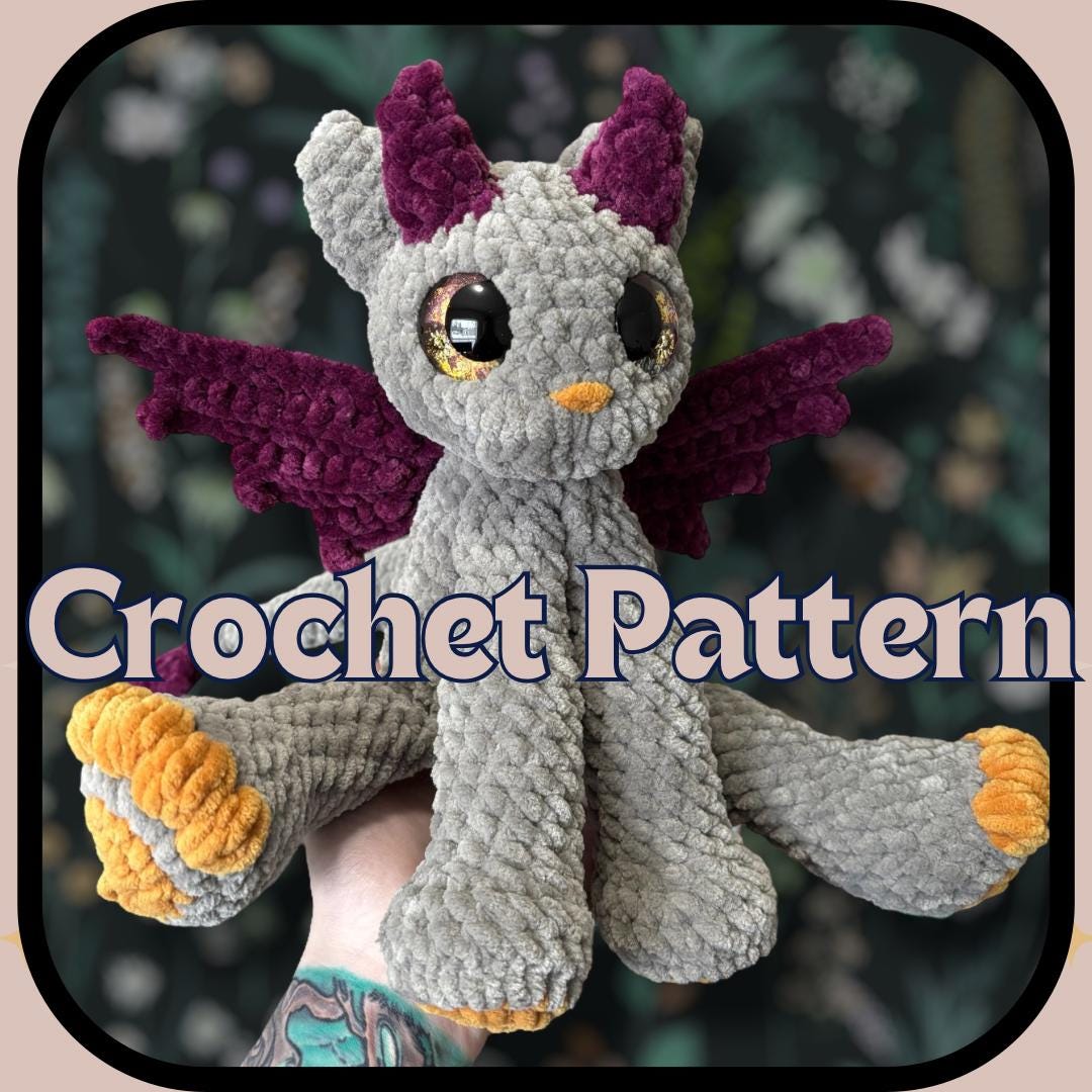 Prism the Cat Dragon Crochet Pattern - Etsy