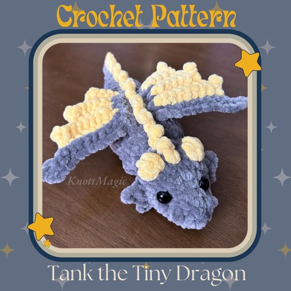 Tiny Crochet Dragon - Etsy