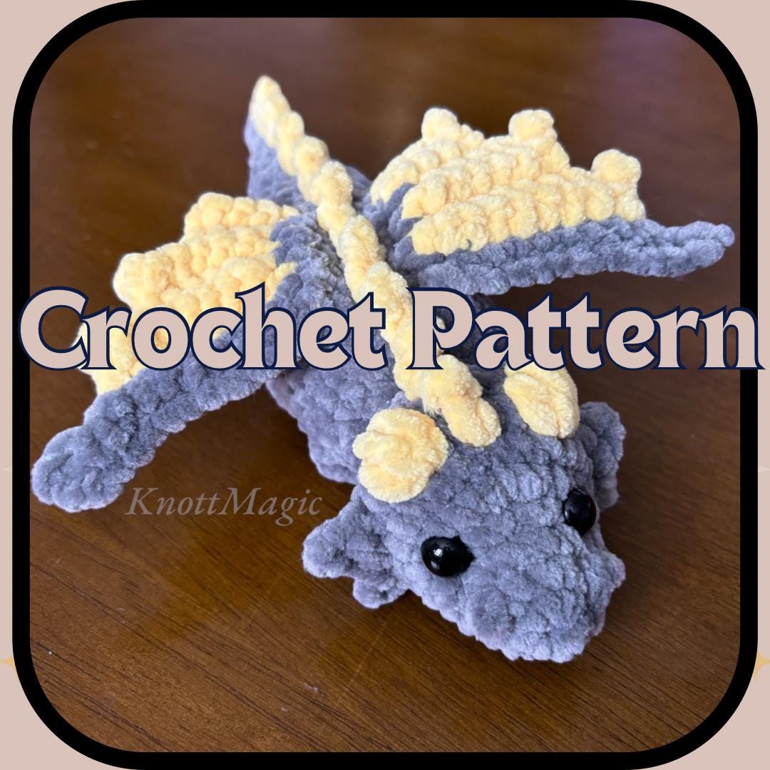 Tank the Tiny Dragon Crochet Pattern - Etsy