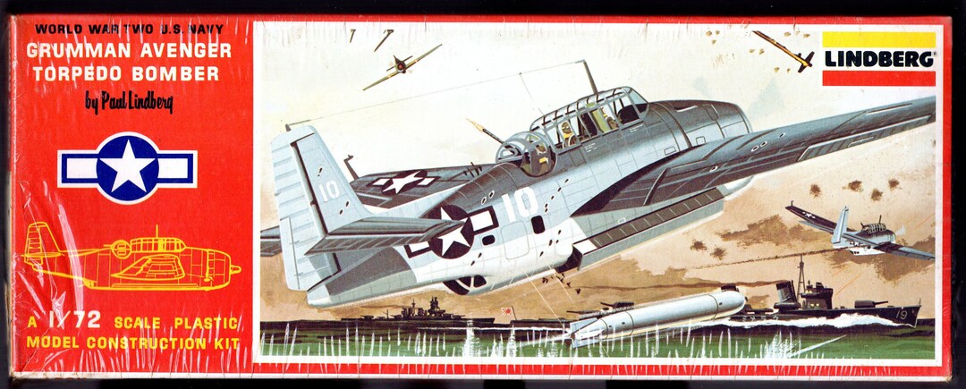 Lindberg TBF Avenger, 1/72 Scale Plastic Model Kit Factory Sealed, New ...