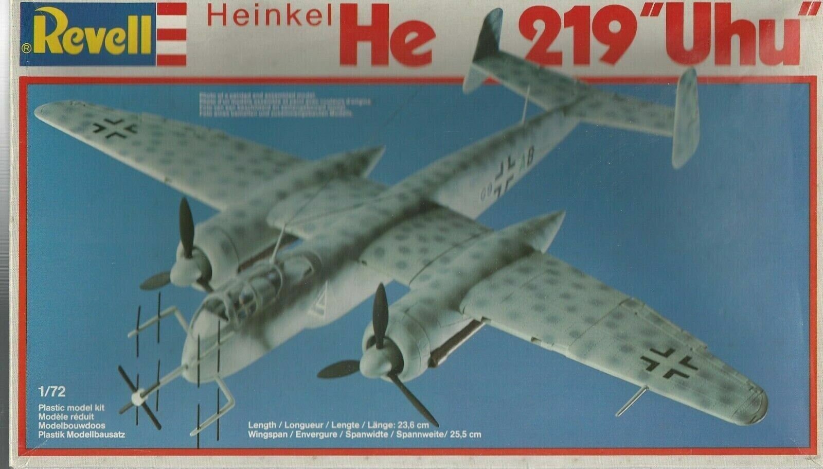 Revell Heinkel He 219 uhu 1/72 Scale Plastic - Etsy