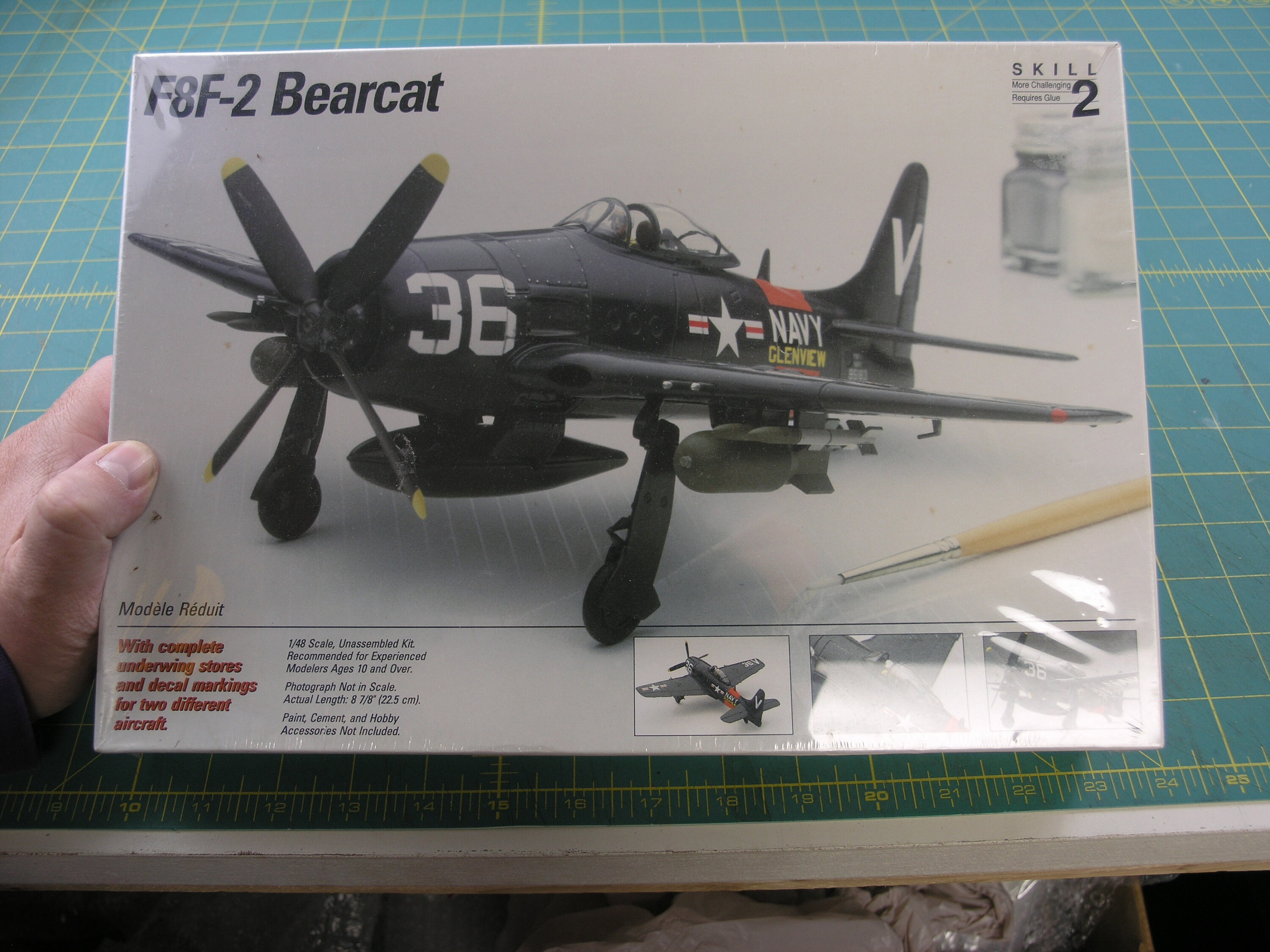 Testors F8F 2 Bearcat, 1/72 Scale Plastic Model Kit, Factory Sealed ...