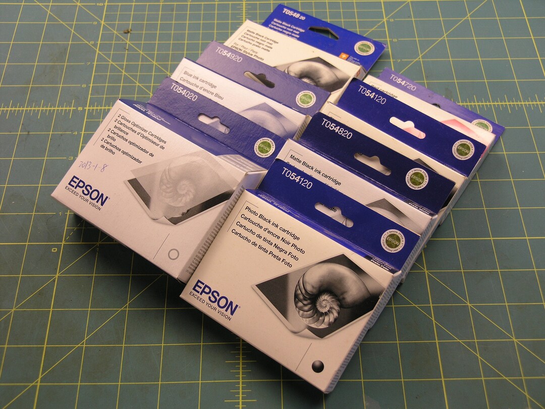 Epson Stylus Photo R800, Ink Cartridges, Blacks, Red, Blue, Gloss Optimizer - Etsy