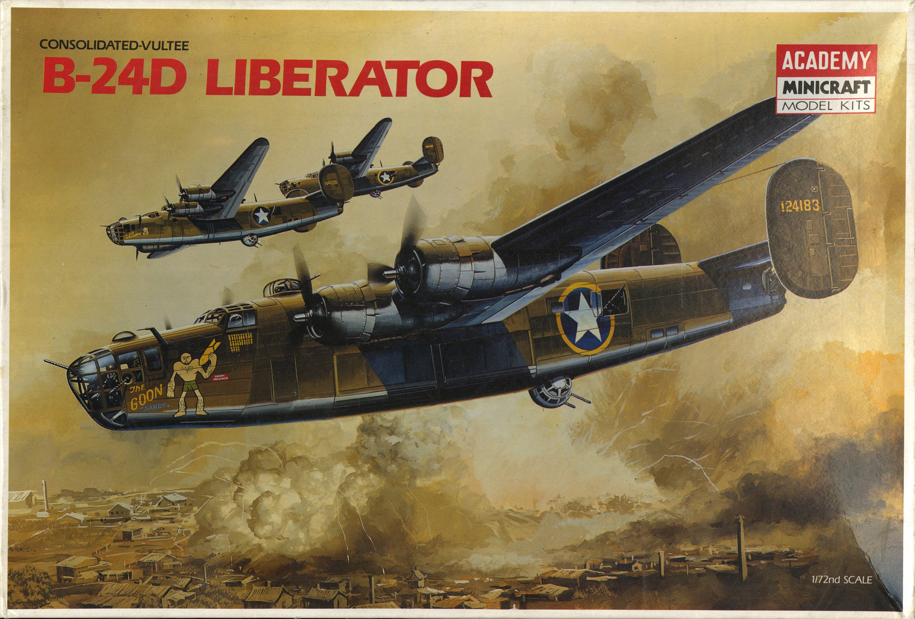 Plastic Model Kit, Academy Minicraft 1/72 B24D Liberator, Vintage Model ...