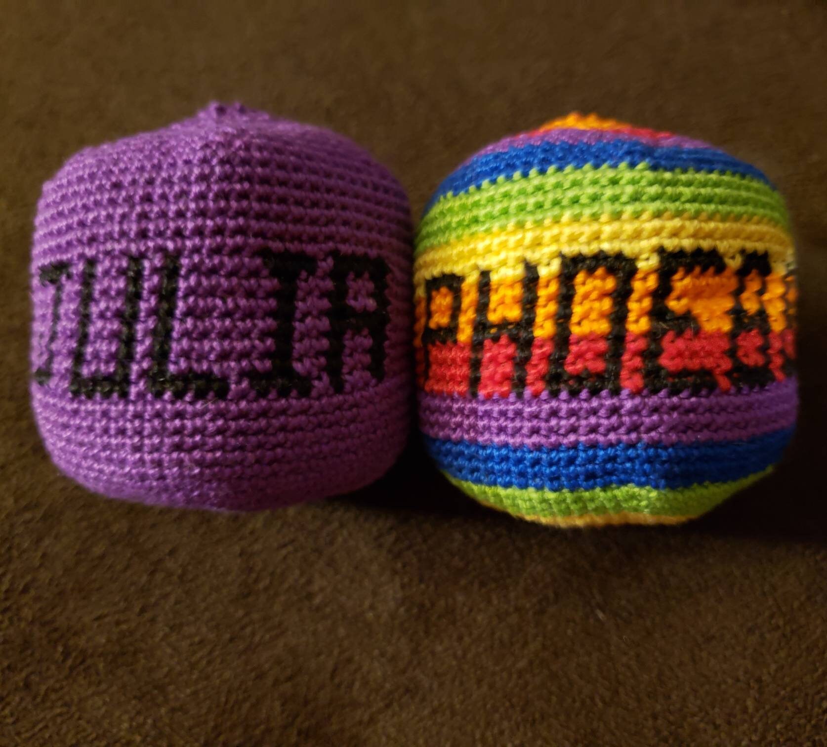Personalized Crocheted Hacky Sack Footbag Ball Custom Gift - Etsy