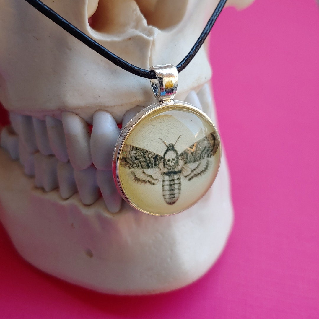 Death's Head Hawk Moth Pendant Necklace - Silver or Antique Bronze ...