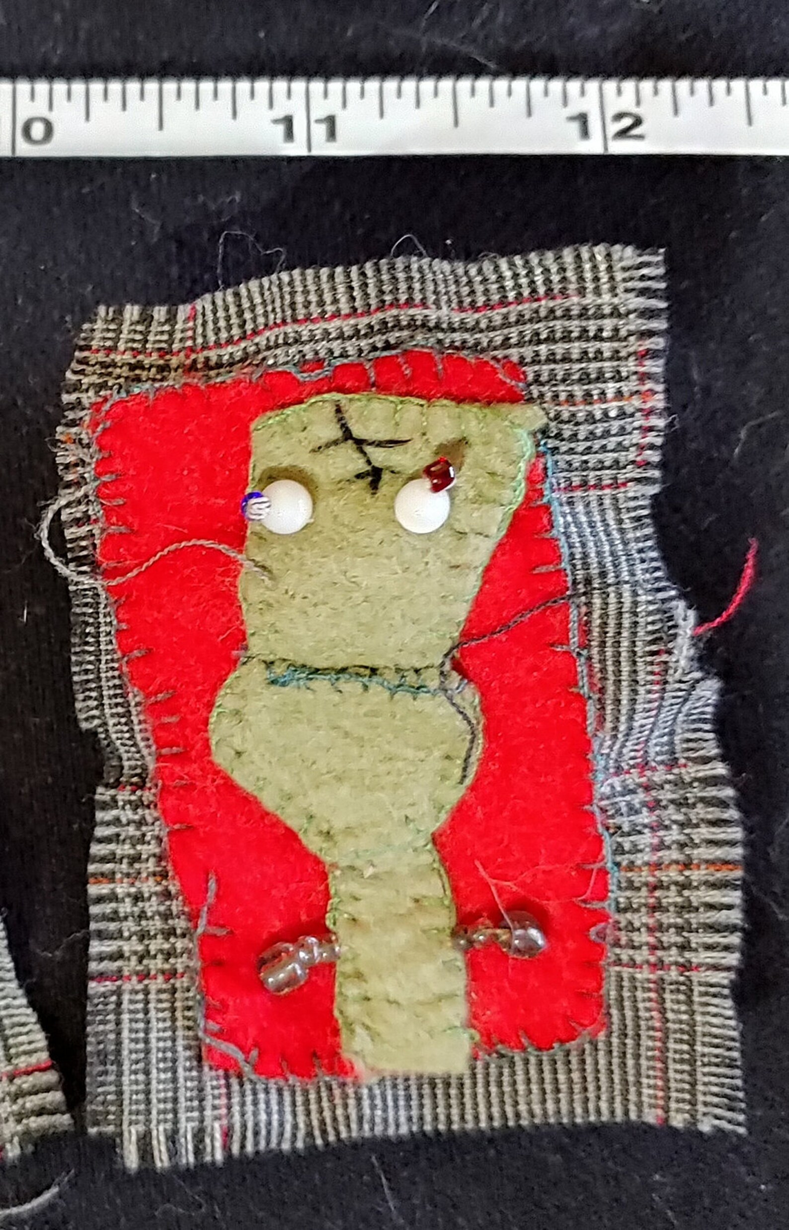Frankenstein Monster Patches - One of a Kind Hand Stitched & Beaded ...