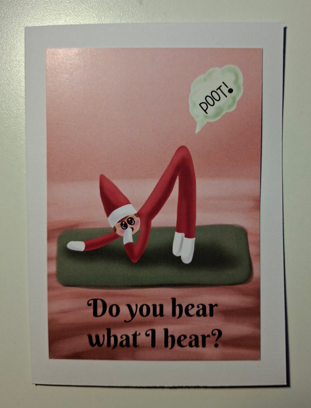 Funny Yoga Elf on the Shelf Christmas Cards Handmade - Etsy