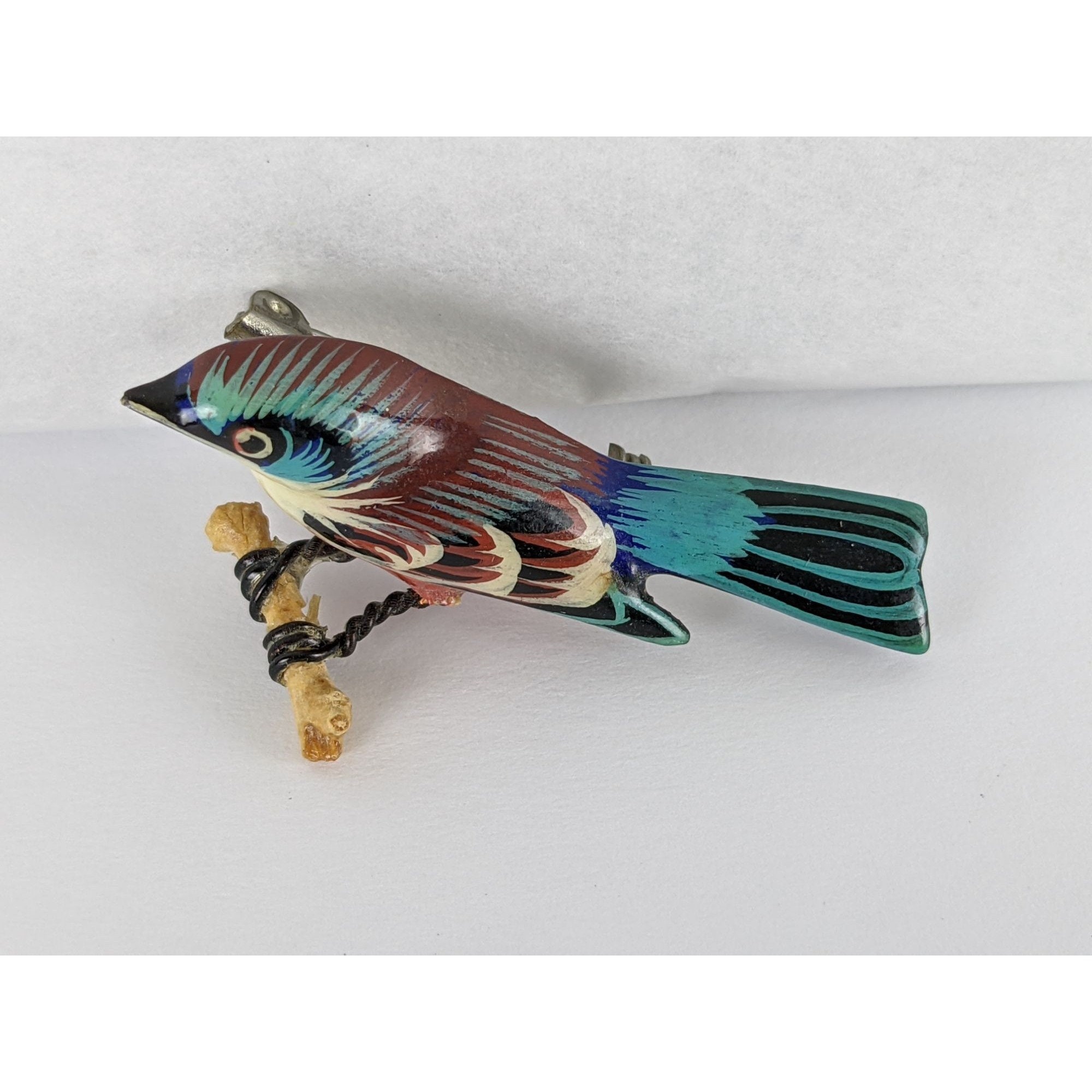 Vintage Takahashi Blue Bird Pin by Yoneguma & Hand Painted by Kiyoka - Etsy