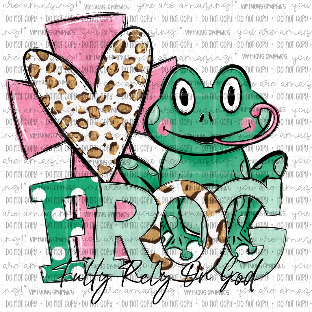 Easter Frog PNG: Pink Cross Faith-based Design (digital Download ...