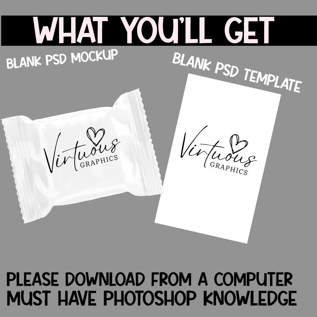 Digital 2-pack Cookie Template & Mockup | Digital Instant Download ...