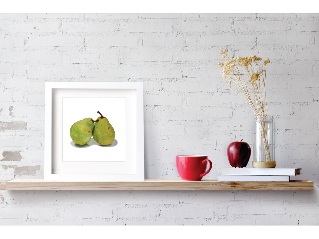 DIGITAL DOWNLOADABLE Print-"we Are Quite A Pear"-watercolor Pears With ...