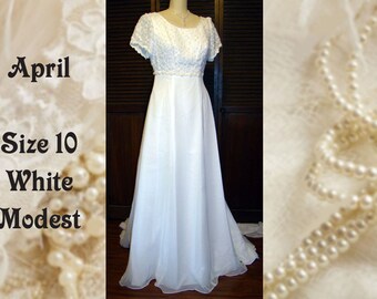 Size 10 Modest Wedding Dress - Etsy