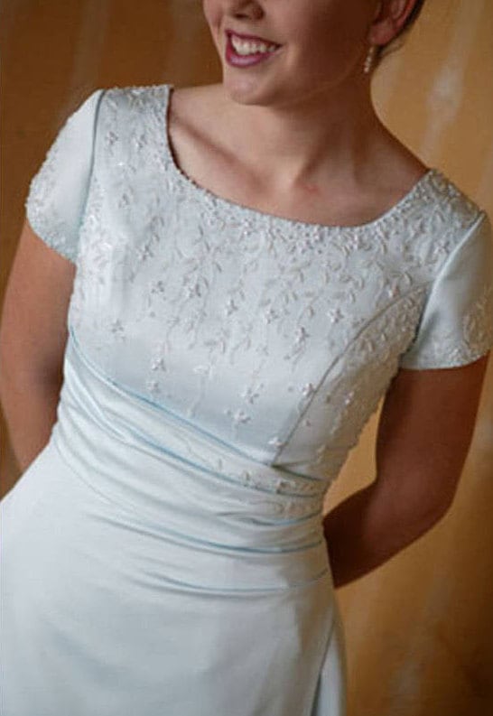 LDS Temple Ready All White Size 4 or Size 6 Wedding Dress, Mormon ...