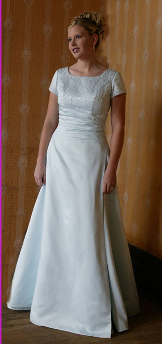 LDS Temple Ready All White Size 4 or Size 6 Wedding Dress, Mormon ...