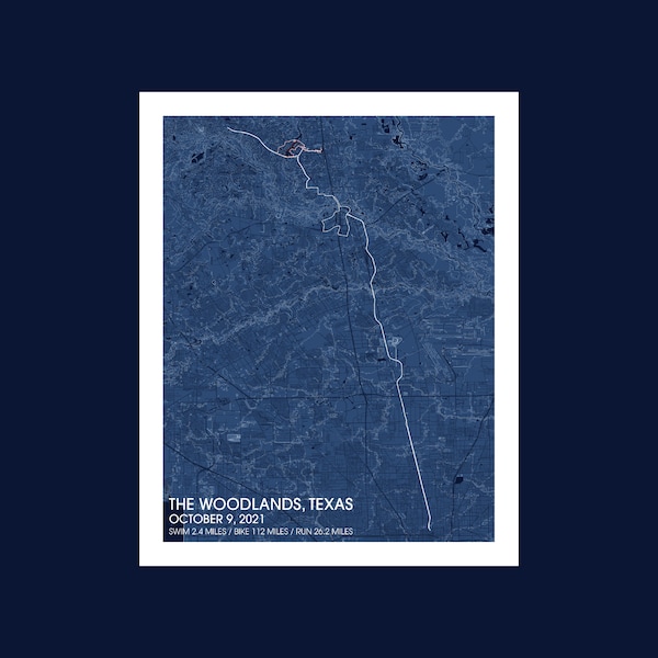 Map of the Woodlands - Etsy