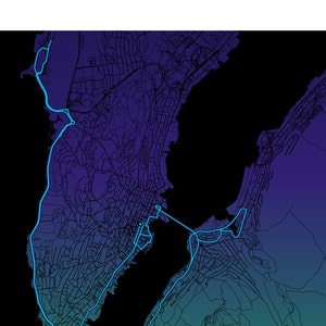 2019 Midnight Sun Marathon Map Print / Tromso Norway / - Etsy