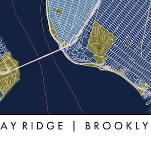 Bay Ridge Brooklyn Map Print / unframed paper print | Etsy