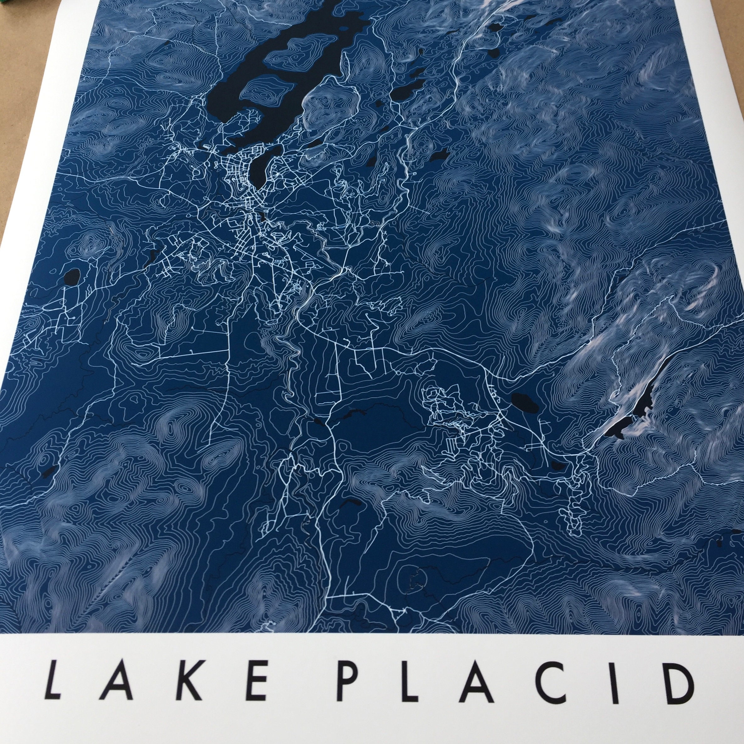 Lake Placid NY Map Print / Unframed Paper Print - Etsy