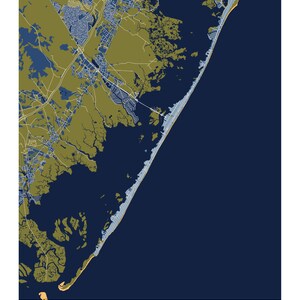 Digital Download Long Beach Island LBI New Jersey Map Poster - Etsy