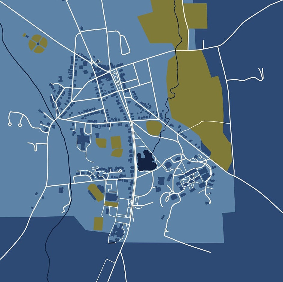 Hamilton New York Map Print / Unframed Paper Print - Etsy Canada