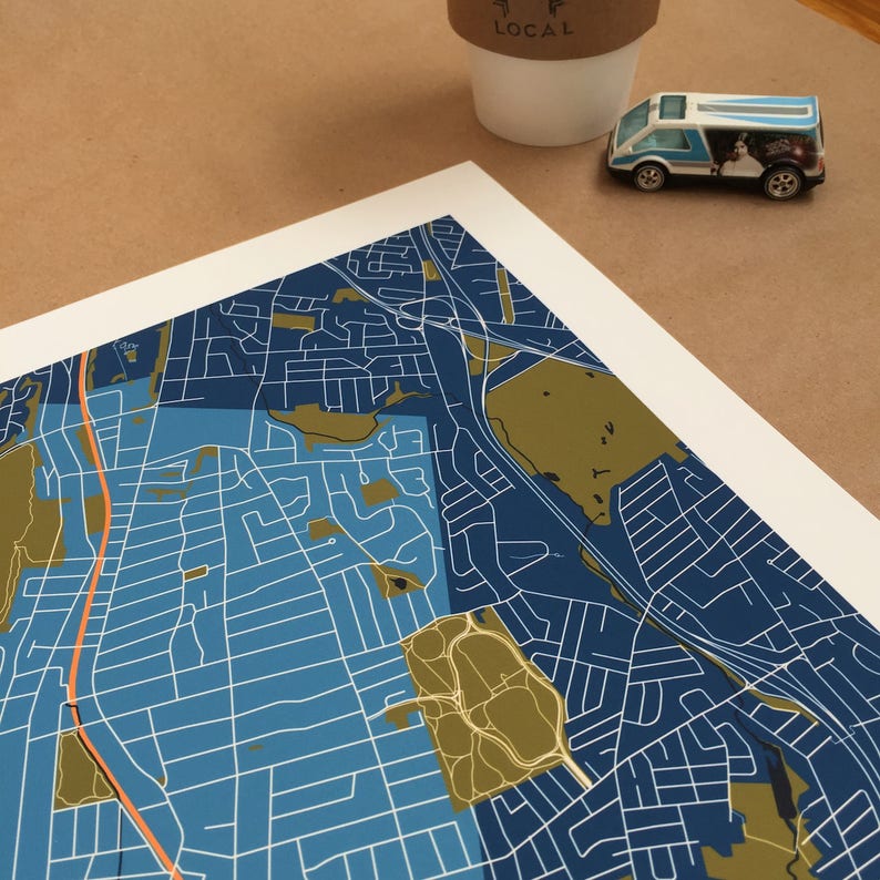 Montclair NJ Map Print / Unframed Paper Print - Etsy