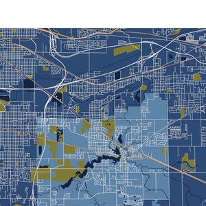 Hobart Indiana Map Print Wall Art - Etsy