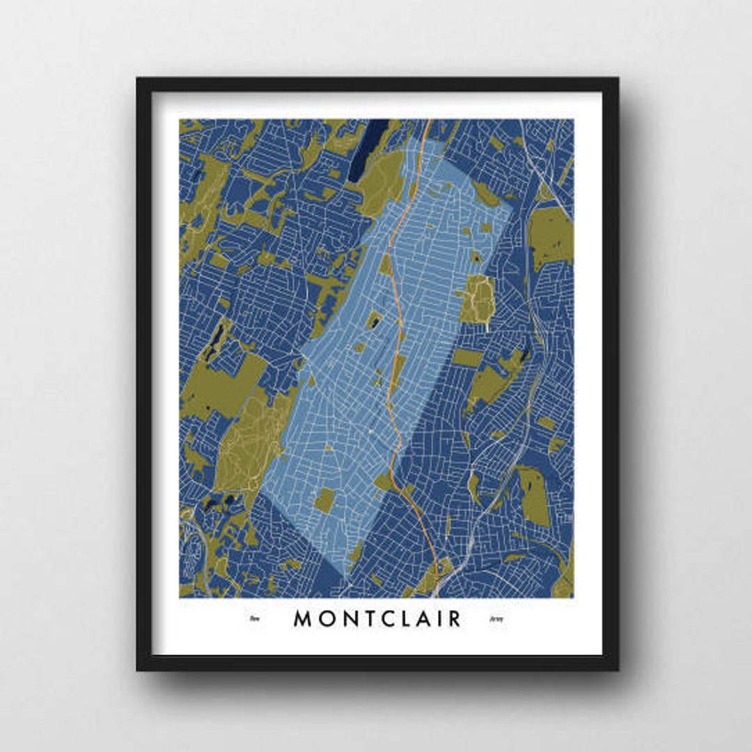 Montclair NJ Map Print / Unframed Paper Print - Etsy
