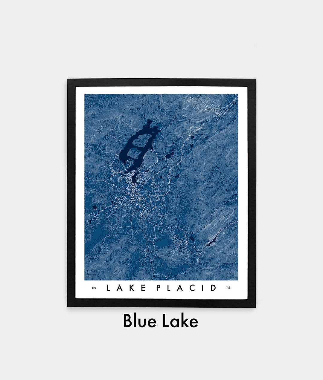Lake Placid NY Map Print / Unframed Paper Print - Etsy