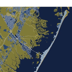 Digital Download Long Beach Island LBI New Jersey Map Poster - Etsy