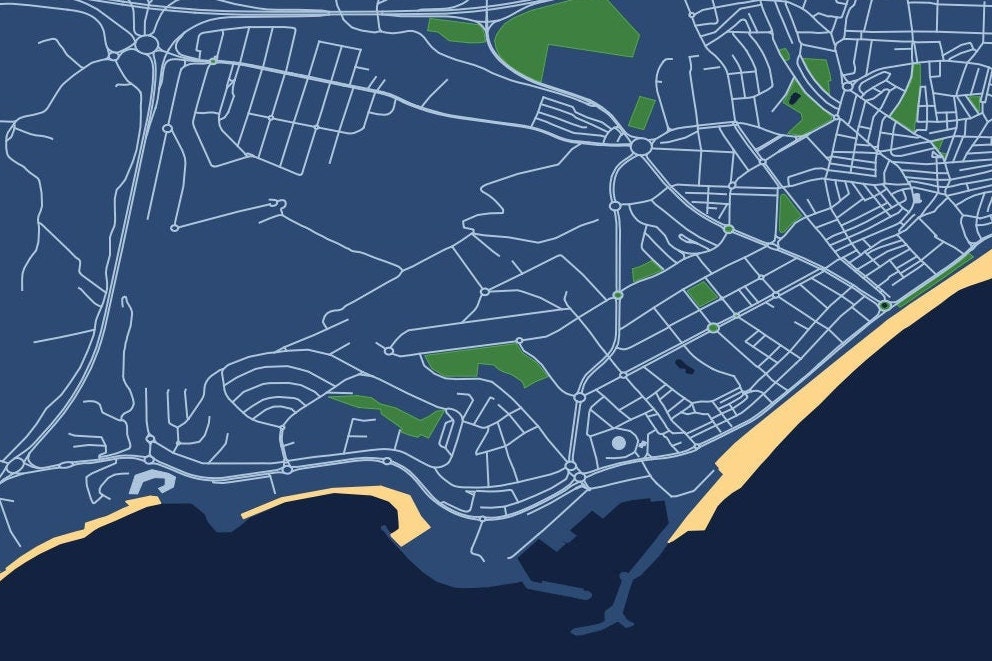 Estepona Spain Custom Map - Etsy