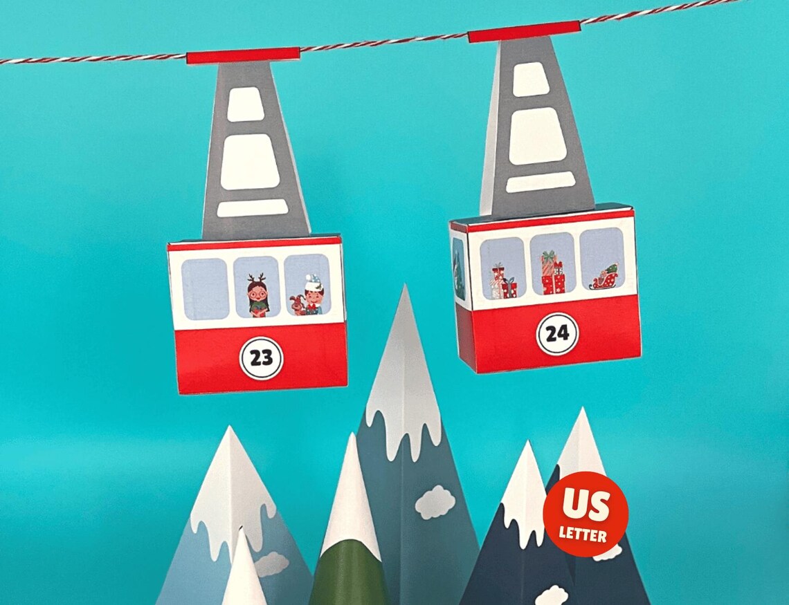 DIY Cable Car - Advent Calendar With a Charming Christmas Scene - 24 ...