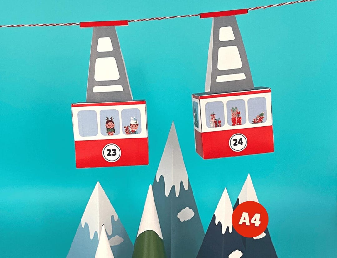 DIY Cable Car - Advent Calendar With a Charming Christmas Scene - 24 ...