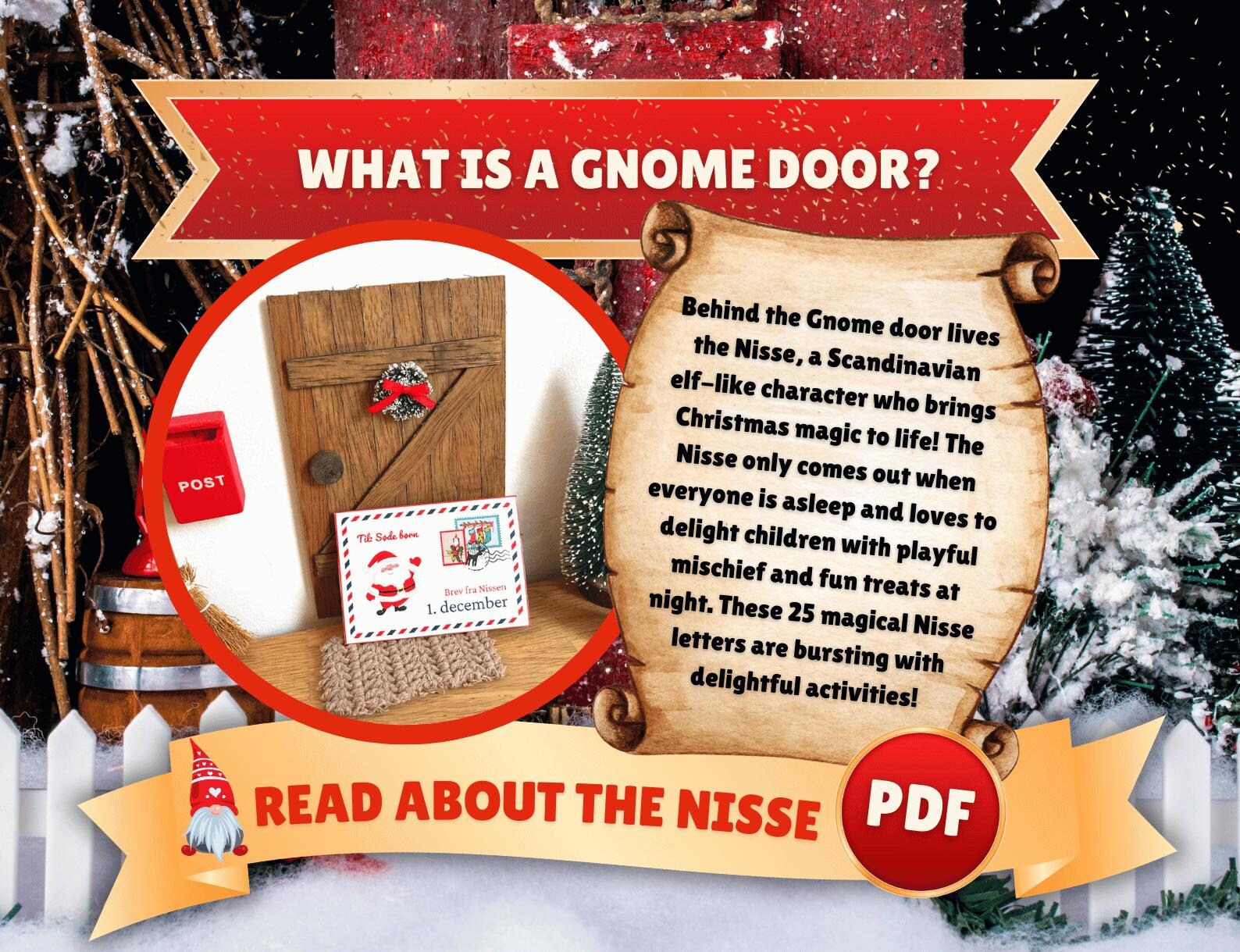 25 Nisse Letters for the Gnome Door Cozy Advent Calendar for a Nordic ...