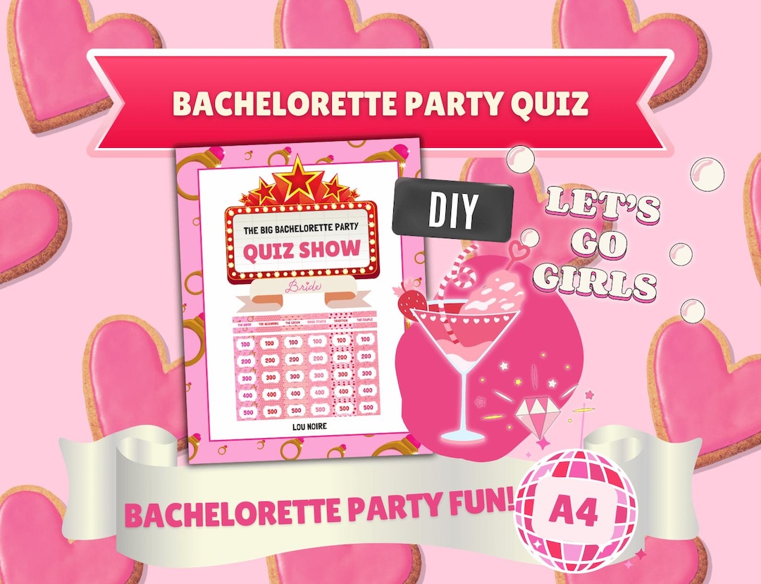 The Big Bachelorette Party Quiz Show - 30 Hilarious Questions to ...