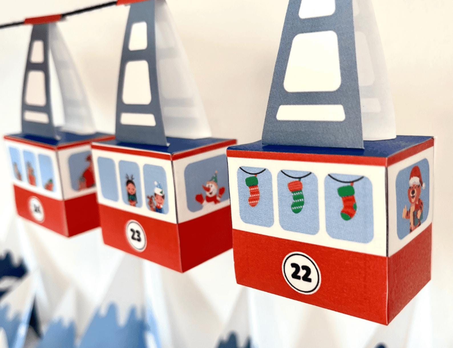 DIY Cable Car - Advent Calendar With a Charming Christmas Scene - 24 ...