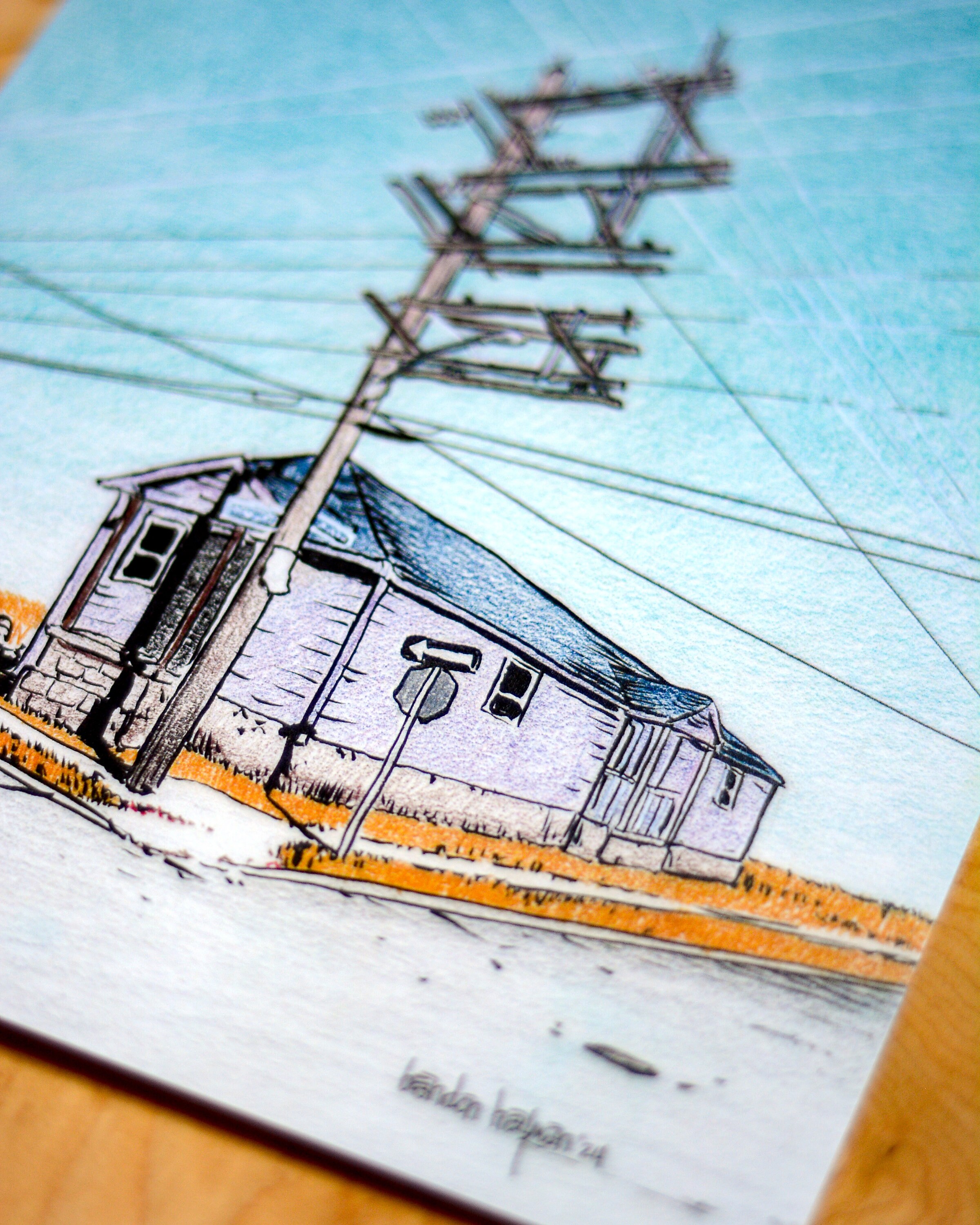 Power Lines Illustration, Art Print, New Orleans, Louisiana - Etsy