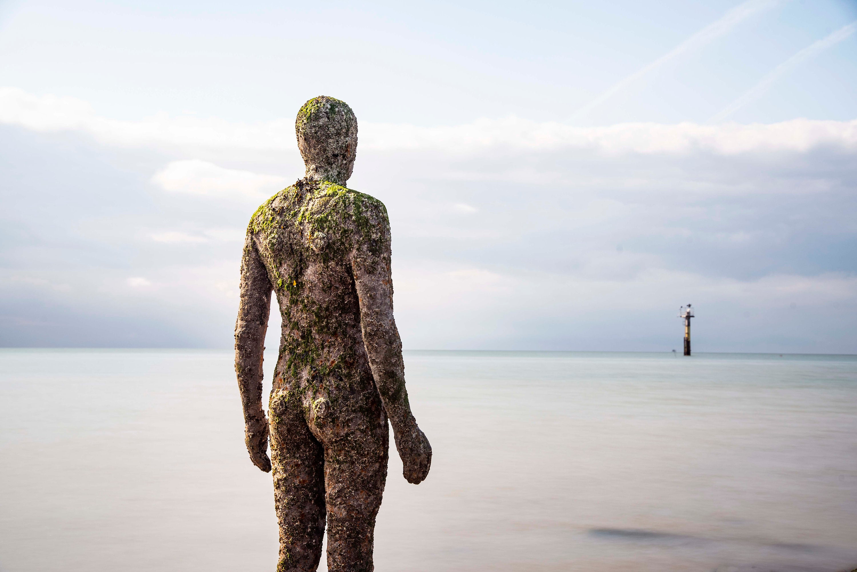 Photograph of a Statue on a British Beach British Sea - Etsy