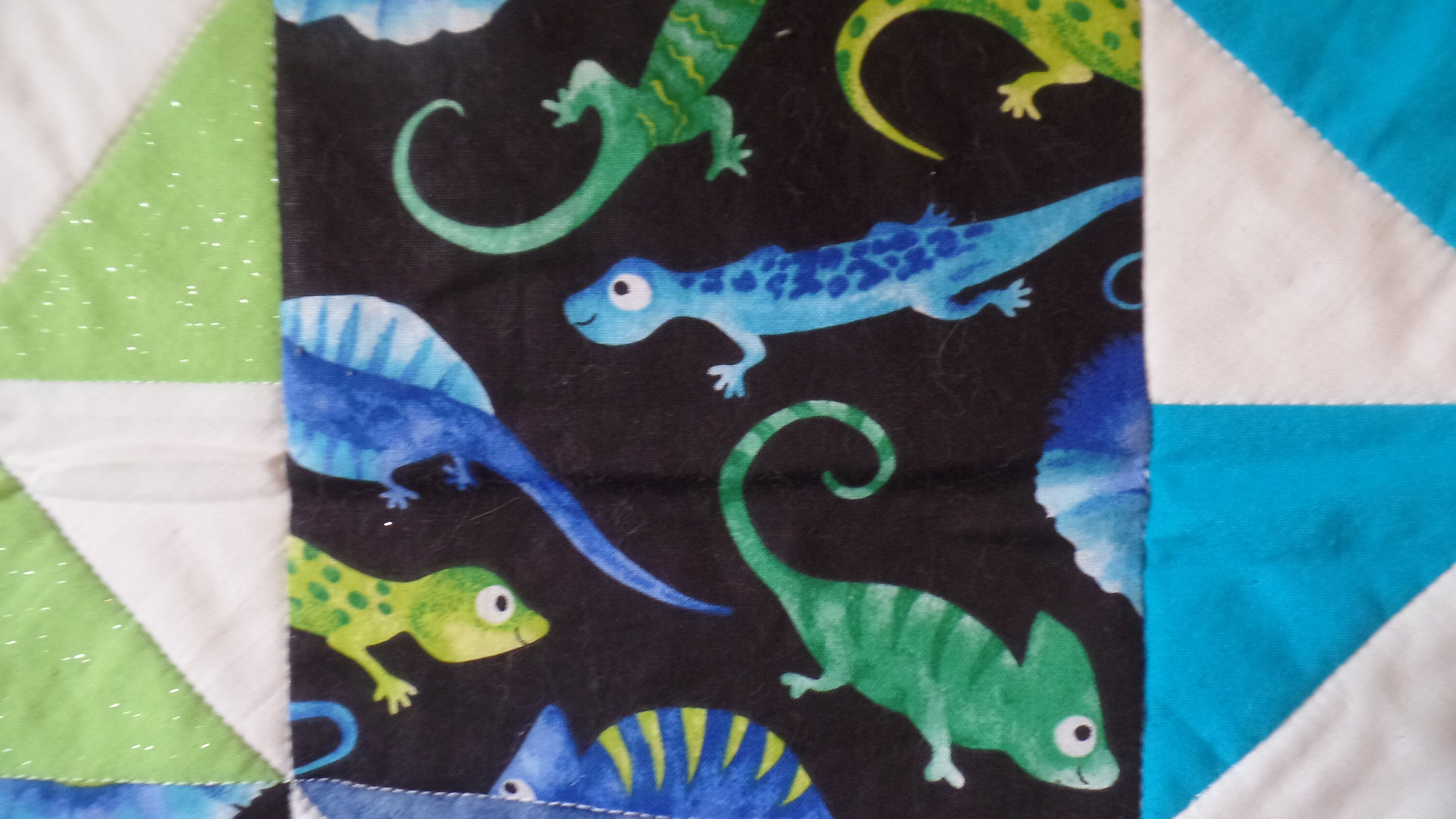 Lizards and Pinwheels-baby Quilt - Etsy