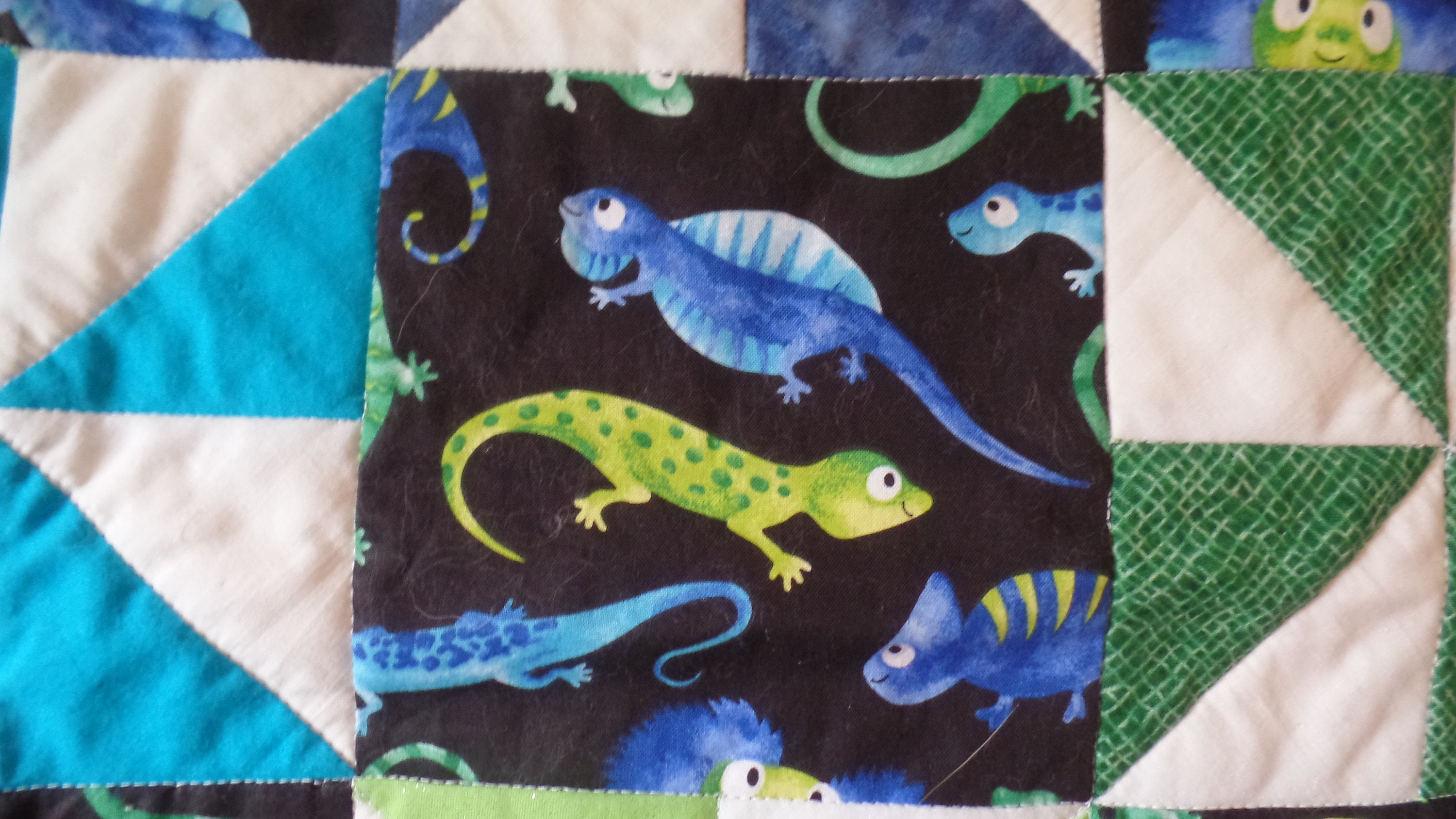 Lizards and Pinwheels-baby Quilt - Etsy