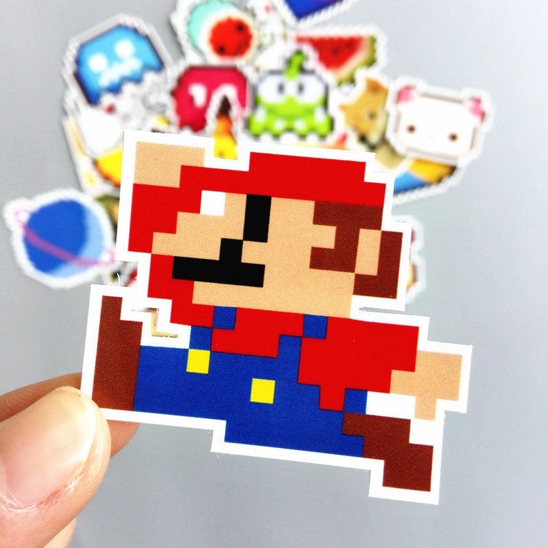25 Pixel Stickers gaming stickers pixel decal gamer | Etsy