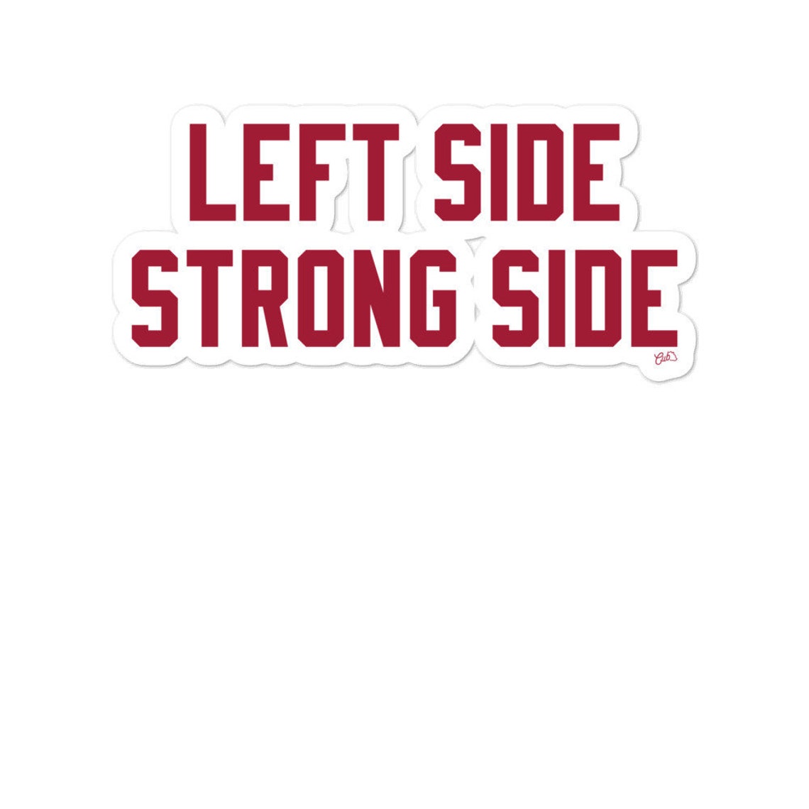 Left Side Strong Side Sticker | Etsy