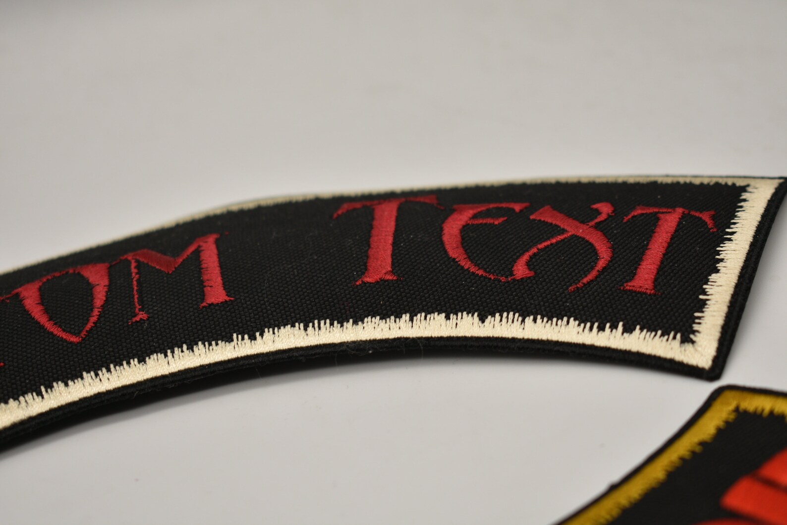 Custom Patches Top & Bottom Rocker Embroidered Patch Iron on | Etsy