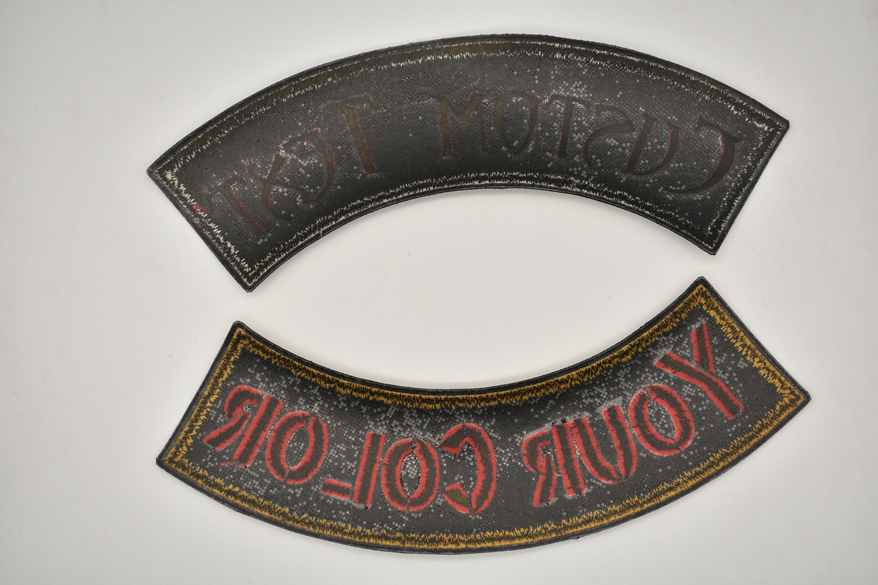 Custom Patches Top & Bottom Rocker Embroidered Patch Iron on | Etsy