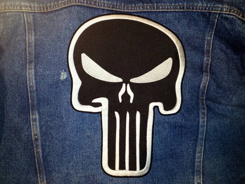 Punisher skull patch. Large skull back patches 6 size. | Etsy