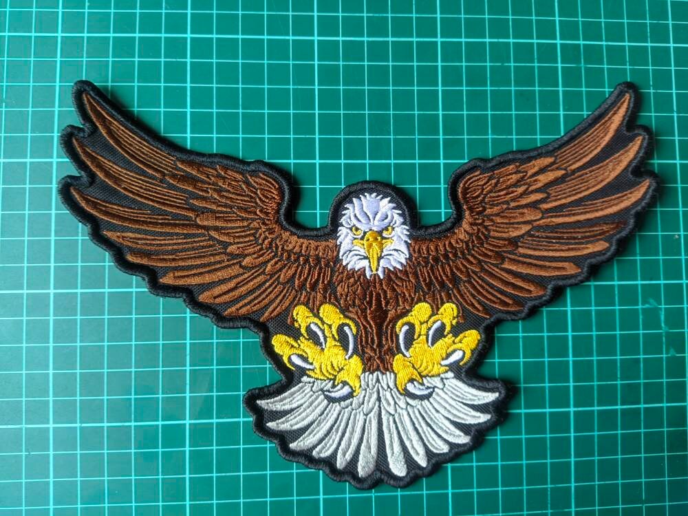 Large eagle patch Large Biker patch Rider patch Eagle | Etsy