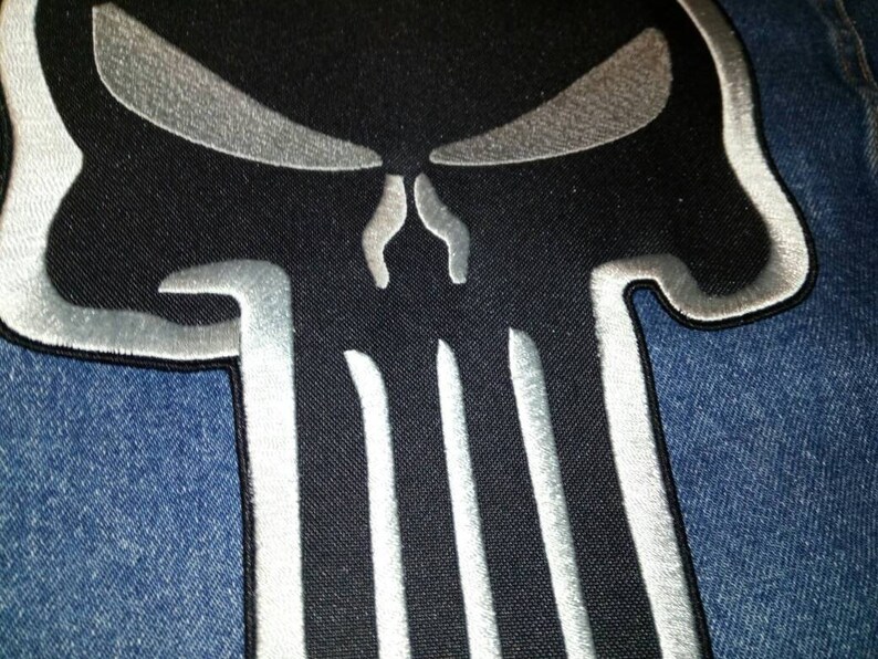 Punisher skull patch. Large skull back patches 6 size. | Etsy